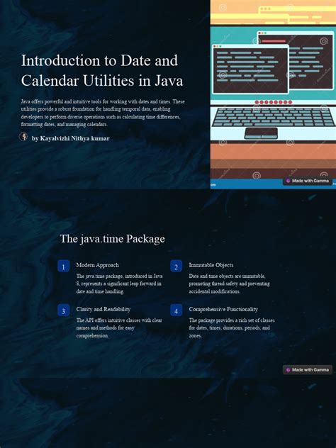 Introduction To Date And Calendar Utilities In Java Download Free Pdf
