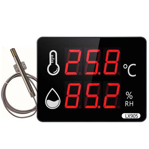 Humidity Meter Temp And Humidity Display Probe Temperature Sensor Outdoor Thermometer