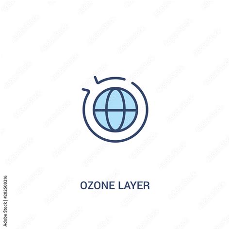 Ozone Layer Concept 2 Colored Icon Simple Line Element Illustration Outline Blue Ozone Layer
