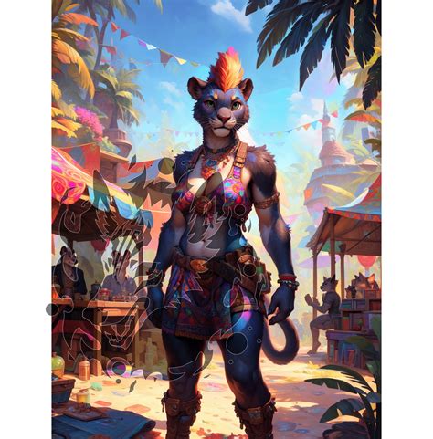 Anthro Panther Image Digital Download Hd Image Original Character For