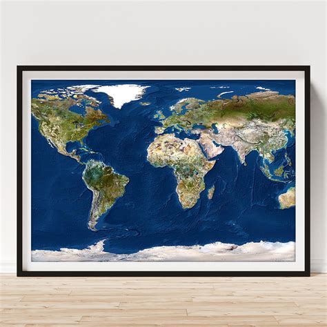 Whole Earth Map 3 Poster By Science Photo Library Science Photo Gallery