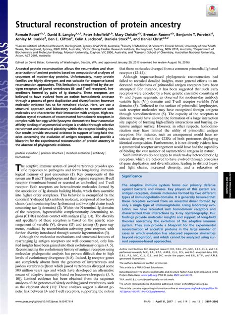 Pdf Structural Reconstruction Of Protein Ancestry