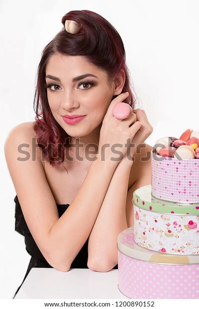 Beautiful Sexy Redhead Woman Smiling Three Stock Photo Shutterstock