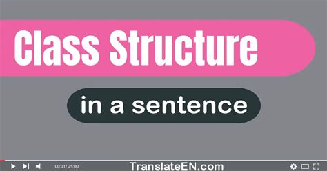 Class Structure In A Sentence