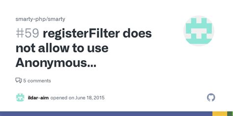 Registerfilter Does Not Allow To Use Anonymous Functionsclosures