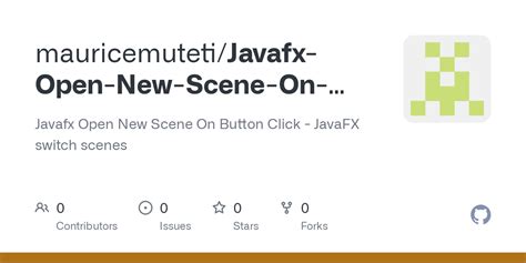 Github Mauricemutetijavafx Open New Scene On Button Click Javafx