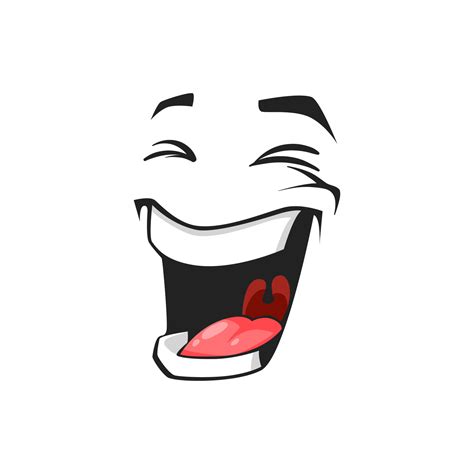 Desenho Animado Rindo Face Vetor Feliz Emoji Rir 23518007 Vetor No