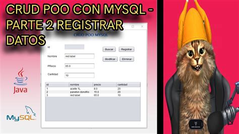 Crud Con Poo En Java Y Mysql Parte 2 Registrar Datos Youtube