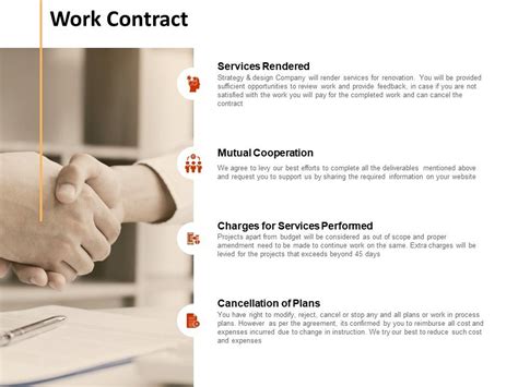 Work Contract Plans Ppt PowerPoint Presentation Model Demonstration