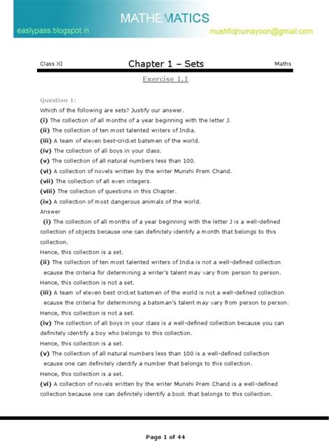 Chapter 1 Sets Exercise 11 Pdf Prime Number Mathematical Concepts