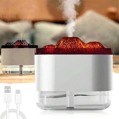 Essential Oil Aroma Diffuser Simulation Flame Air Humidifier 300ml Ultrasonic Cool Mist