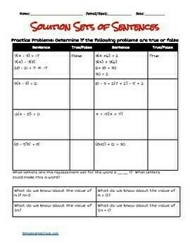 Unit 2 Solving Equations Entry Solution Sets With One Variable Easy2Edit
