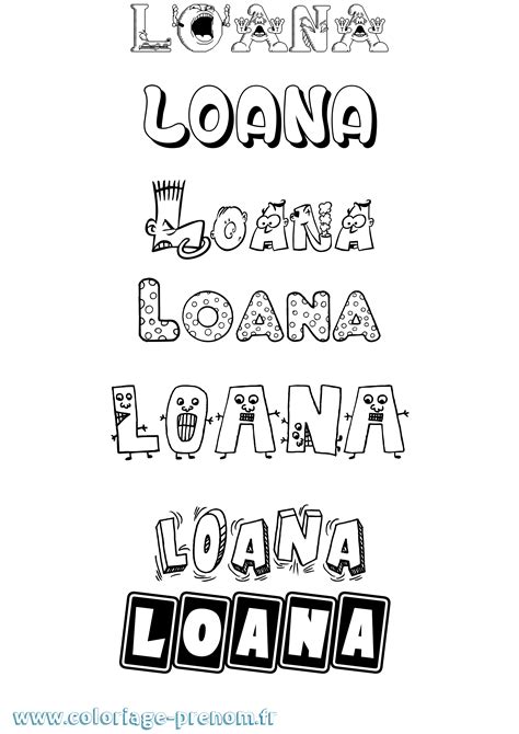 Coloriage Du Pr Nom Loana Imprimer Ou T L Charger Facilement