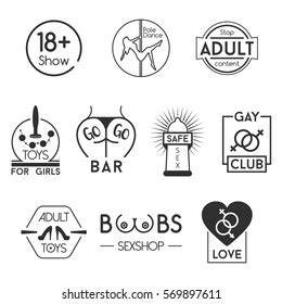 Sex Adult Xxx Badges Black Vector Stock Vector Royalty Free Shutterstock