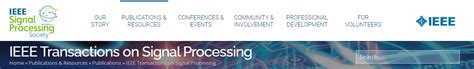 工程：电子与电气sci期刊：ieee Transactions On Signal Processing