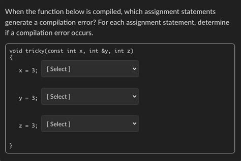 Solved When The Function Below Is Compiled Which Assignment