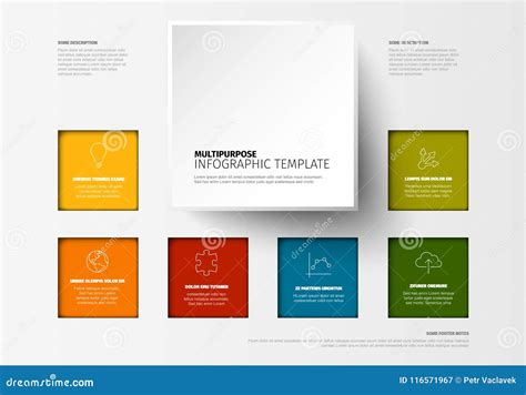 Vector Minimalist Colorful Infographic Template Stock Vector Illustration Of Blue Data