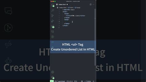 Create Unordered Lists In Html Ul Tag Html Tutorial For Beginners Html Blog Okuta