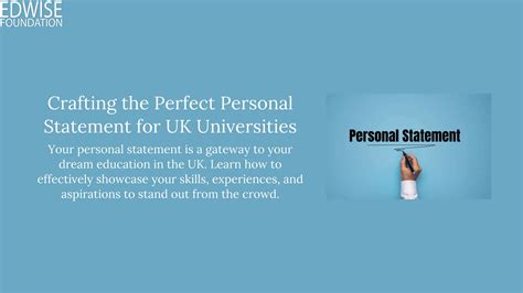 Mastering Your Personal Statement For Uk University Applications Ppt