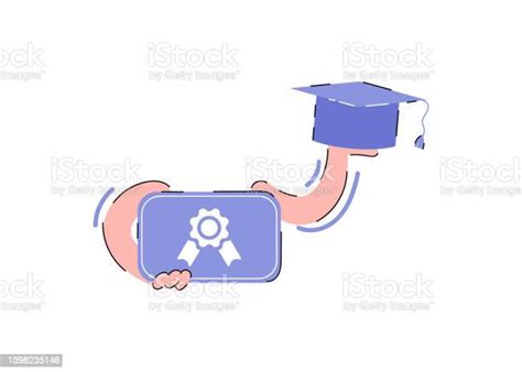 졸업장을 들고 손 프리젠 테이션 응용 프로그램 및 사이트를위한 요소 트렌디 한 플랫 벡터 일러스트레이션 개념에 대한 스톡 벡터 아트 및 기타 이미지 Istock