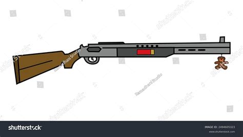 056 Cartoon Shotgun Vector Illustration Stock Vector Royalty Free