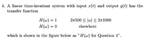 solved a linear time invariant system with input r t and output y t