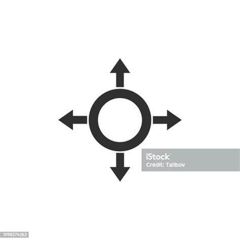 평면 스타일에 3 방향 방향 화살표입니다 벡터 일러스트입니다 도 방향 아이콘 격리입니다 거리에 대한 스톡 벡터 아트 및 기타