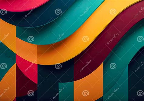 Abstract Background With Colorful Curved Lines Vector Illustration