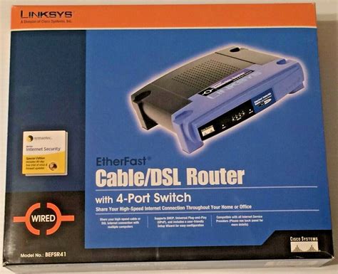 Linksys EtherFast Cable DSL Router W Port Switch BEFSR Tested Working EBay