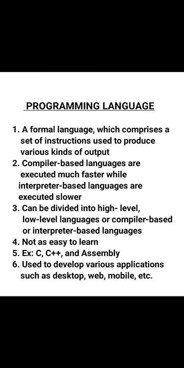 Difference Between Programming Language And Scripting Language Python