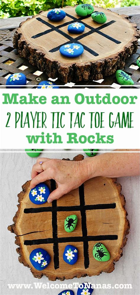make an outdoor 2 player tic tac toe game with rocks welcome to nana s