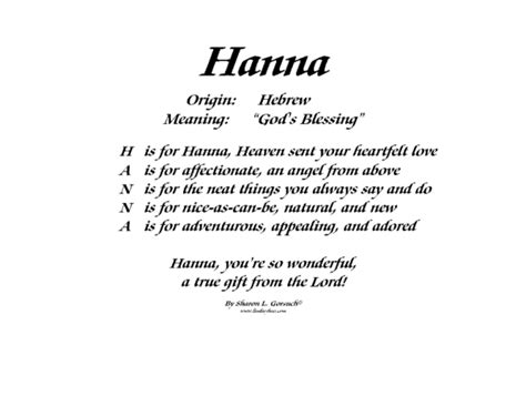 Hanna Name
