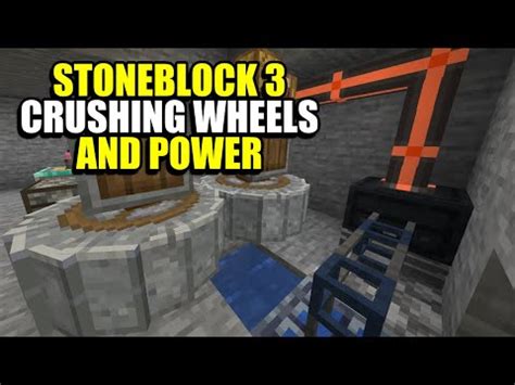 Ep11 Crushing Wheels And Power Minecraft Stoneblock 3 Modpack Youtube