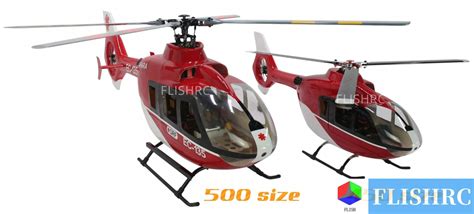 Flishrc Roban Ec135 500 Size Scale Helicopter Four Rotor Blades 6ch Gps