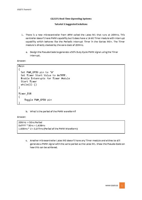 cg2271 tutorial 3 solutions cg2271 real time operating systems