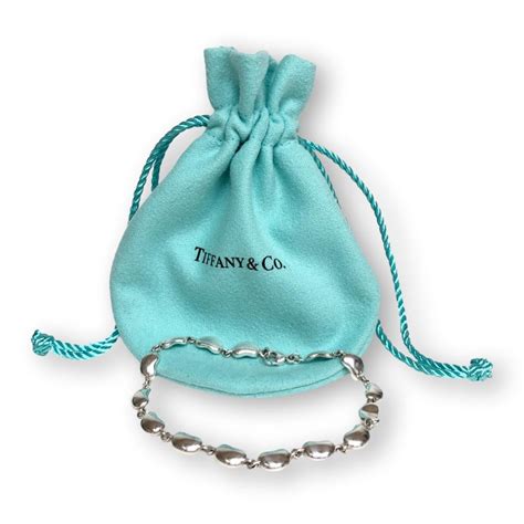 Tiffany And Co Elsa Peretti Sterling Silver Bean Design Bracelet At