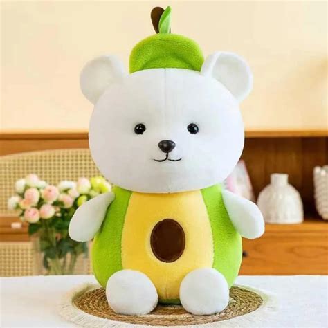 Cute Avacado And Straberry Teddy Bear For Girls Dod Kart