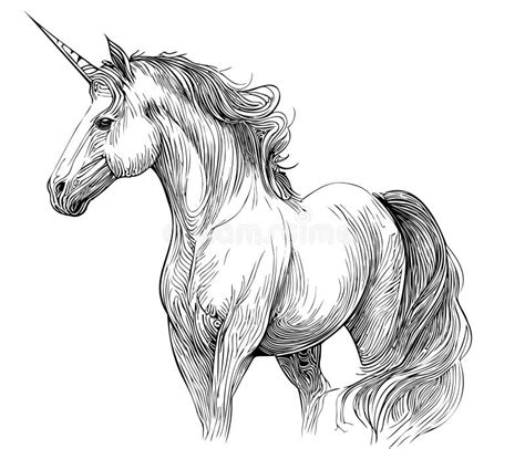 Unicorn Drawing In Pencil