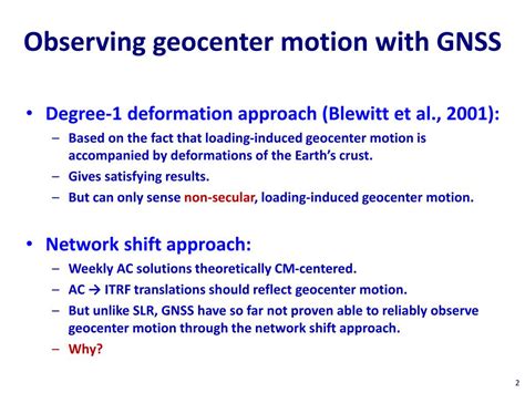 Ppt Observing Geocenter Motion With Gnss Powerpoint Presentation