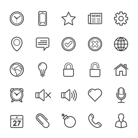Black White Icons Pngs For Free Download