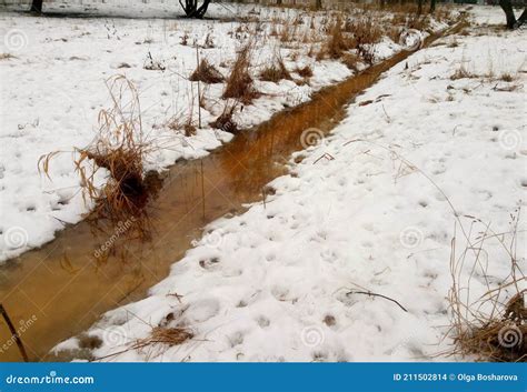 Dry Ditch And The Ground Barren In Agricultural Areas Stock Image 201307423