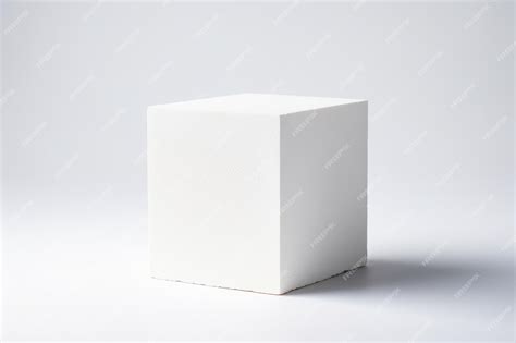 Premium Photo Elevating Elegance Showcasing The Gypsum Cube On A Pristine White Background