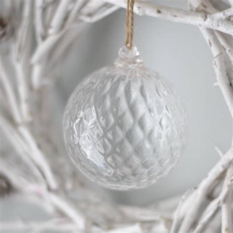 Clear Glass Ornament Etsy