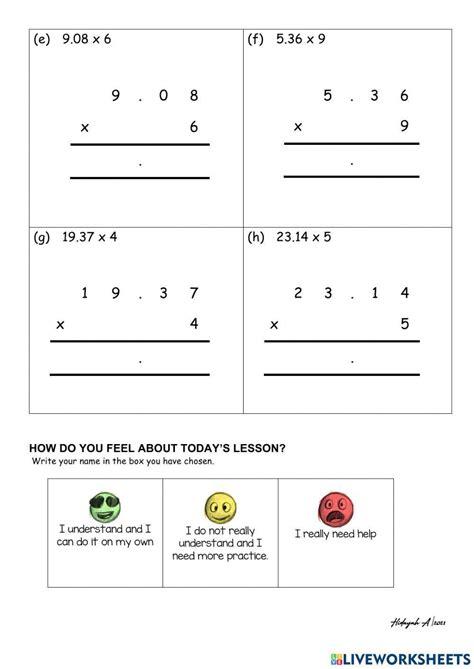 Multiplication Of Decimals Worksheet Worksheets Library