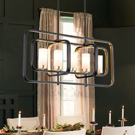5 Light Modern Industrial Linear Rectangular Kitchen Island Pendant Cy