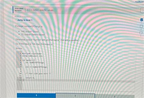 Solved Jump To Level 1 If Integer NumberofThings Is 144 Chegg Com