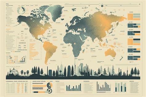 Generate Infographics Presenting Statistical Data Generative Ai Premium Ai Generated Image