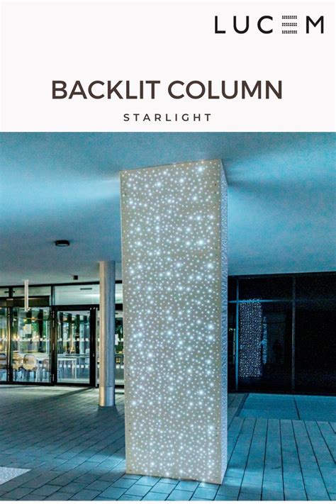 Backlit Column Cladding With Translucent Concrete