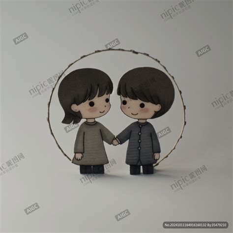 Ai创作图卡通情侣人物摆件 情侣造型卡通泥人画 两小无猜插画 新年金童玉女人物 原创卡通男孩女孩 卡通姐姐大姐女孩 小朋友肩并肩雕塑 小男孩小女孩儿童小人 情侣卡通照 姐妹人物头像 卡通人物