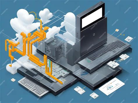 Premium Ai Image Sim Card And Cloud Computer System Illustration Ai Generated